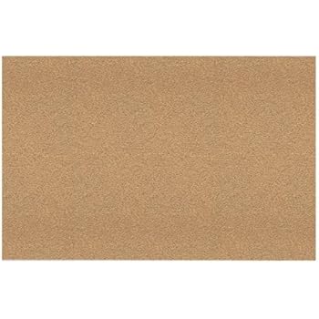Amazon.com : Ghent 12UK45 4 ft. x 5 ft. Unframed Natural Cork Bulletin ...