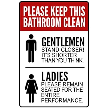 Amazon.com: Warning Sign Please Keep This Bathroom Clean Notice Poster ...