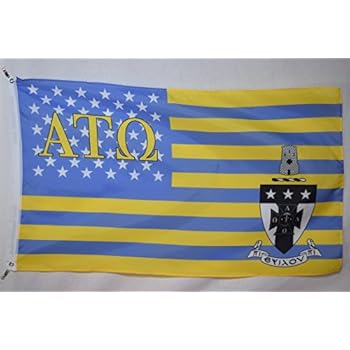 Amazon.com : Alpha Tau Omega USA Letter Fraternity Flag Greek Letter ...