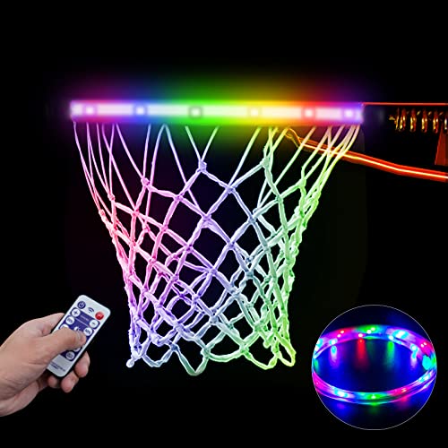 Solar LED Basketball Hoop Light, Remote Control Basketball Rim Led ...