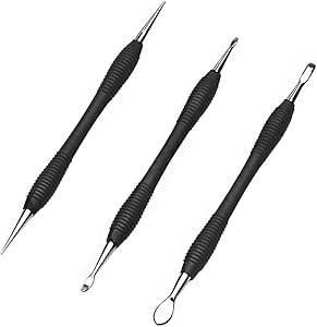Amazon.com: OWDEN 3Pcs. Leathercraft Modeling Tools,(3Pcs Sizes:S,M,L ...
