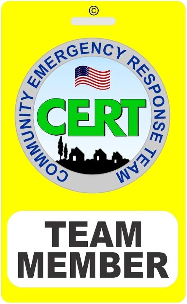 Amazon.com: CERT Team Member PVC ID Tag Plastic Identification Badge ...