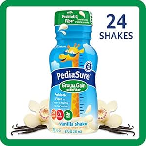 PediaSure Nutrition Drink with Fiber, Vanilla, 8-Ounce (Pack of 24 ...