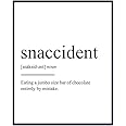 Amazon.com: Snaccident Definition - Unframed Wall Art Print Typography ...