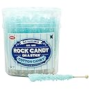 Amazon.com : Extra Large Rock Candy Sticks (22g): 48 Light Blue Cotton ...