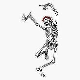 Amazon.com - Rainbow Dancing Skeleton Sticker Bumper Sticker Vinyl Decal 5"