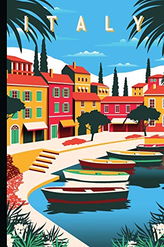 Italy: Travel Journal, Notebook, Diary | Vintage Postcard Style | 110 ...