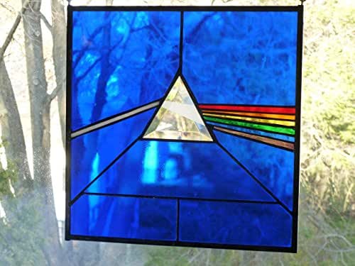 Amazon.com: Pink Floyd inspired Dark Side Of The Moon Stained Glass ...