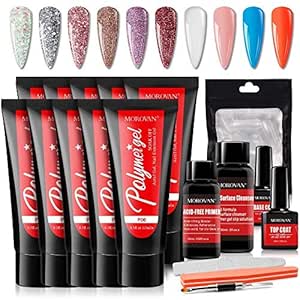 Amazon.com : Morovan Nail Extension Polygel Builder Gel Kit, 15ml ...