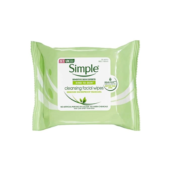 Simple Kind To Skin Cleansing Facial Wipes, 25 Pieces: Amazon.in: Beauty