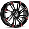 Amazon.com: Konig Illusion Black Ball Cut Red Wheel (17x7"/5x114.3mm ...
