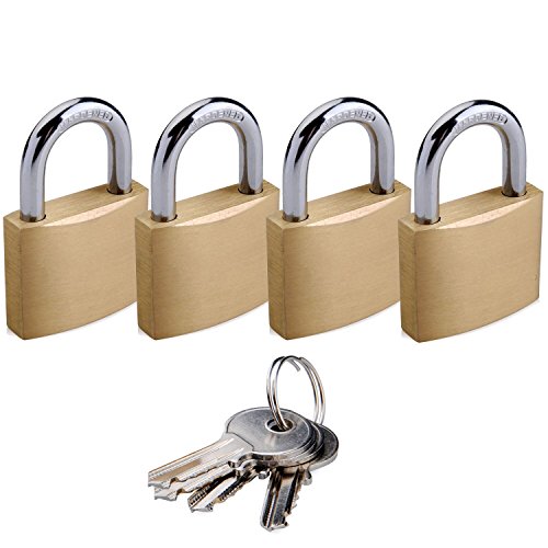 SEPOX Solid Brass Padlocks Keyed Alike with 30mm Wide Body, 1/5 in ...