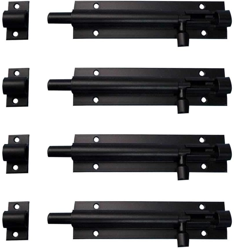 HUIMALL 4 Sets Door Bolts Garden Gate Door Lock Latch Internal Shed ...