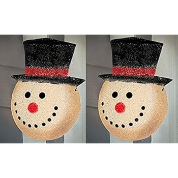 Amazon.com: Snowman Head Christmas Outdoor Light lightpost / Lamppost ...
