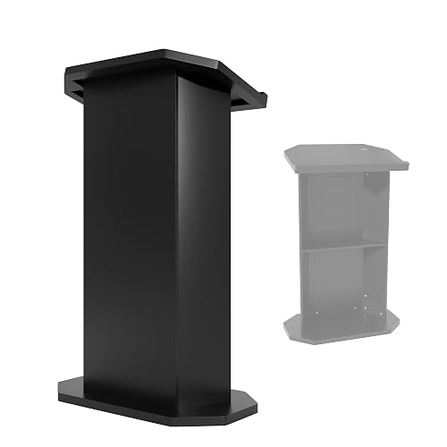 Wood Podium,Podium Stand,15MM Particle Board,Pulpit with Storage,Mic ...