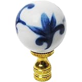 Amazon.com: Blue and White Porcelain Floral Ball Finial : Home & Kitchen