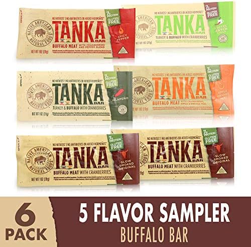 Tanka Buffalo Cranberry Bar, Sampler Variety Pack, Beef Jerky ...