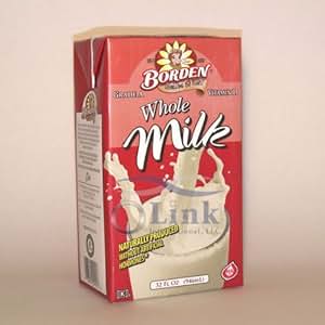 Amazon.com : Borden Shelf Stable Whole White Milk 32oz. - 6 Unit Pack ...