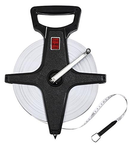 Champion Sports Open Reel Measure Tape, 400 ft, 120 Meters, with Metal ...