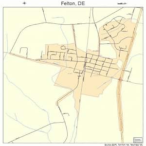 Amazon.com: Large Street & Road Map of Felton, Delaware DE - Printed ...