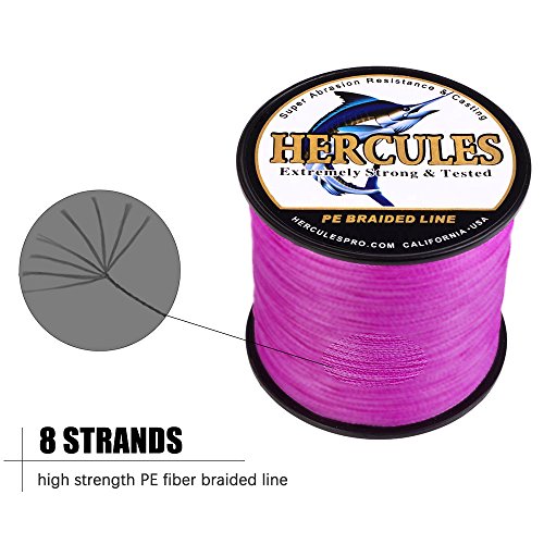 HERCULES Cost-Effective Super Cast 8 Strands Braided Fishing Line 10LB ...