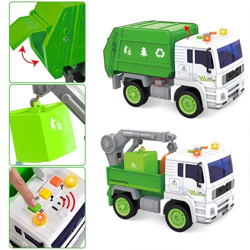 Tcvents 4 Pack City Waste Management Trucks Friction Powered Car Toys ...