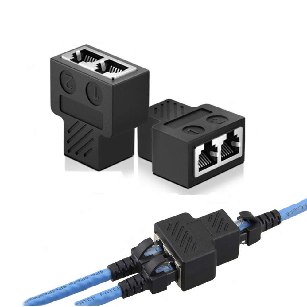Amazon.com: RJ45 Splitter Adapter(2 Pack),Wuedozue 1 to 2 Dual Female ...