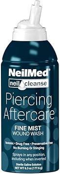 NeilMed Neilcleanse Piercing Aftercare, Fine Mist, 177 ml PACF-0NB-48 ...