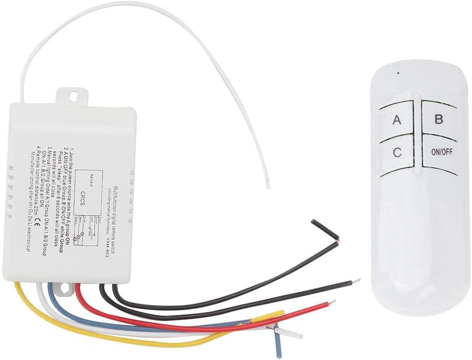 Remote Control Switch 3 Ways ON/Off 220V Digital Wireless Wall Light ...