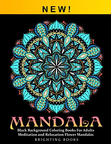 Amazon.com: Mandala Coloring Book: Black Background Coloring Books For ...