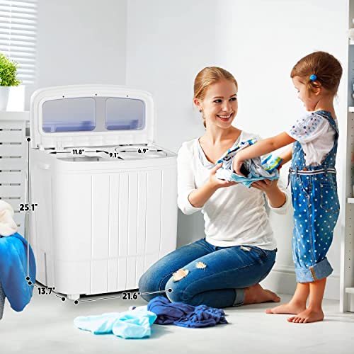 Atripark Portable Washing Machine, Atripark Compact 17.6lbs Twin Tub ...