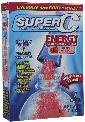 SUPER C Energy Formula Drink Mix, Berry, 28 Packets (B002HQLS5Q ...