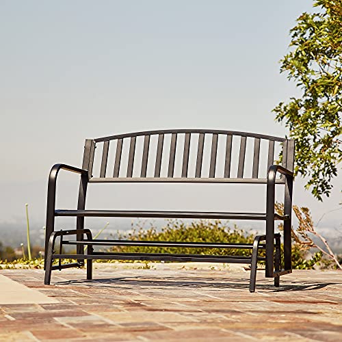 Belleze 014-HG-20077 BELLEZE Antique Style Outdoor Rocker Bench with ...