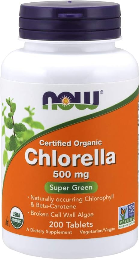 Clorela Orgânica Chlorella 500mg Importada EUA 200 Tabletes | Amazon.com.br