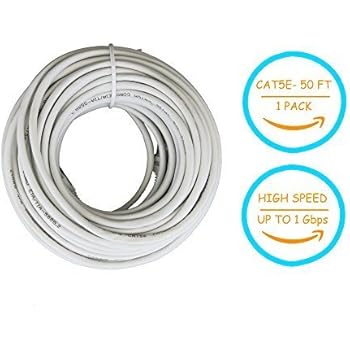 Amazon.com: BLUE Gold Plated 50FT CAT5 CAT5e RJ45 PATCH ETHERNET ...