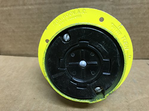 Hubbell HBL26421 Hubbellock Flanged Receptacle, 4 Pole, 5 Wire, 60 amp ...