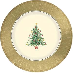Amazon.com: Amscan Classic Victorian Tree Round Metallic Dessert Paper ...