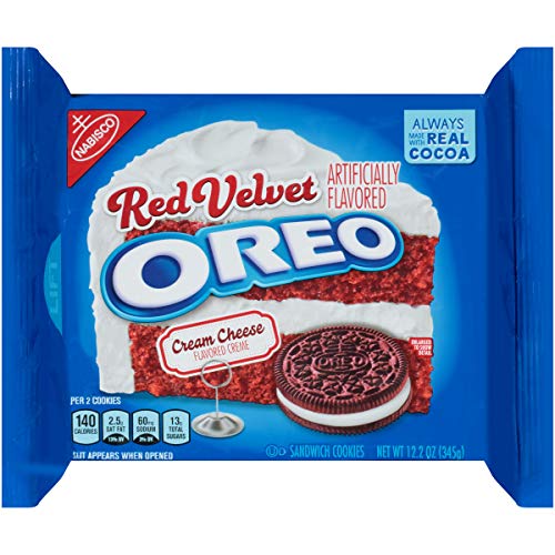 OREO Red Velvet Cream Cheese Flavored Creme Sandwich Cookies, 12.2 oz ...