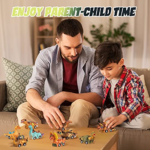 Dinosaur Toys Pull Back Cars - 12 Pack Realistic Pull Back Dinosaurs Cars Toys for 3+ Years Old ...
