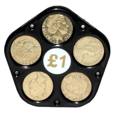 New Small Clip In £1 Coin Dispenser, Moulded Plastic,Handy Pentagonal £ ...