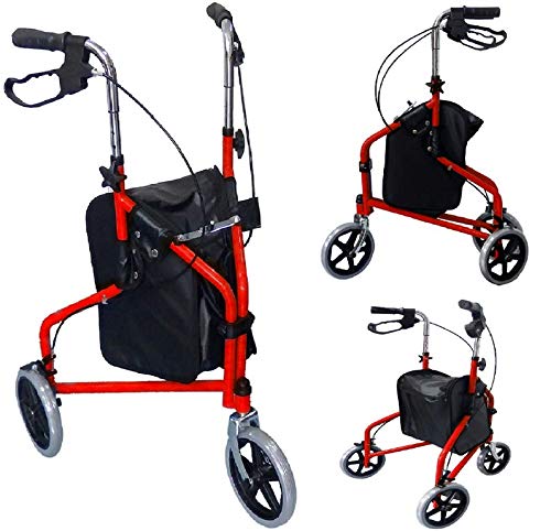 Buy MEDEX Lightweight Rollator 3 Wheel Walker Cruiser Mobility Walking ...