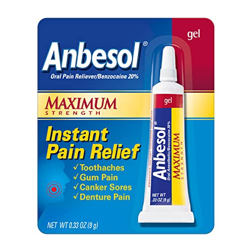 Anbesol Maximum Strength Oral Pain Relief Gel, Instant Pain Relief For ...