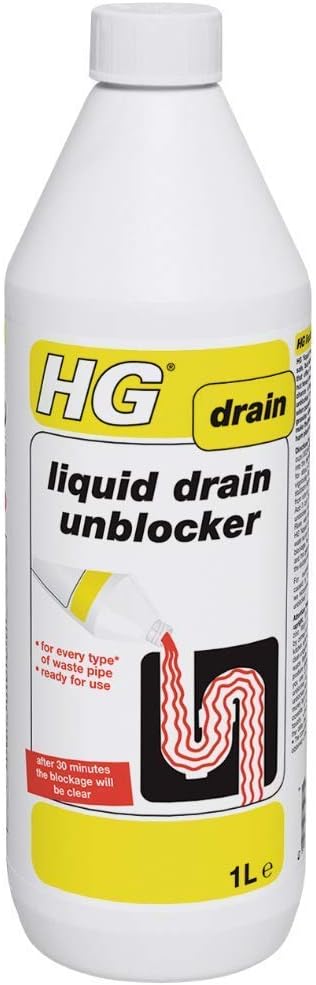 HG 3 X Liquid Drain Unblocker 1L - Unblocks your drain within 30 ...