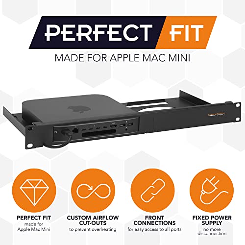 Apple Mac Mini Rack Mount - 1U Server Rack Shelf with Easy Access Front ...