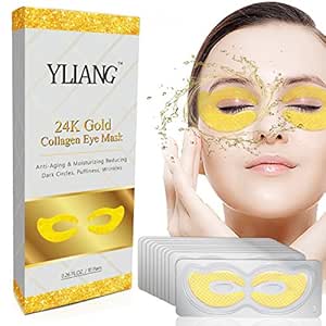 Amazon.com : 24k Gold Eye Mask- with Collagen（10 Pair）, Remove Eye Bags ...