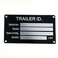 Amazon.com: Blank Trailer VIN ID Plate Data TAG Serial Model Number ...