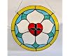 Amazon.com: Luther Rose stained glass panel Christian window decoration ...