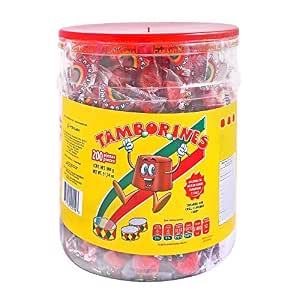 Amazon.com : Tamborines Enchilados - Mexicn Hot Candy 200 Pieces ...