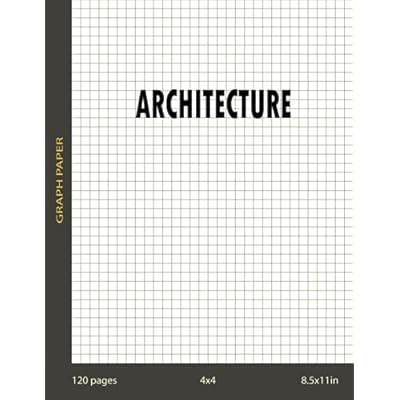 Buy GRAPH PAPER FOR ARCHITECTURE: QUAD RULED NOTEBOOK4x4, 4 SQUARES PER ...