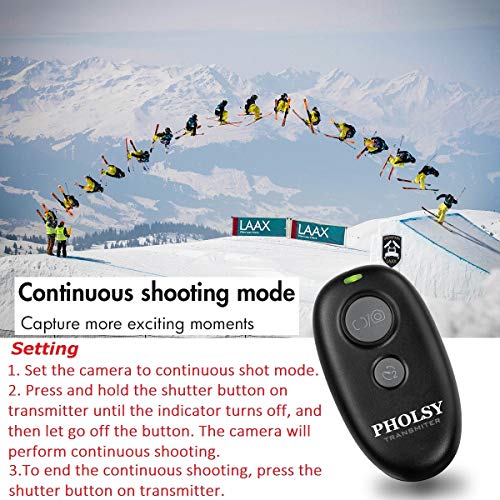 PHOLSY Wireless Shutter Camera Remote Release Control For Olympus E-M1, E-M5-II, E-M5, E-M10-II ...